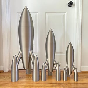 Extra Large Rocket Ship Figurine, Custom Text and Logo, Spaceship - Etsy