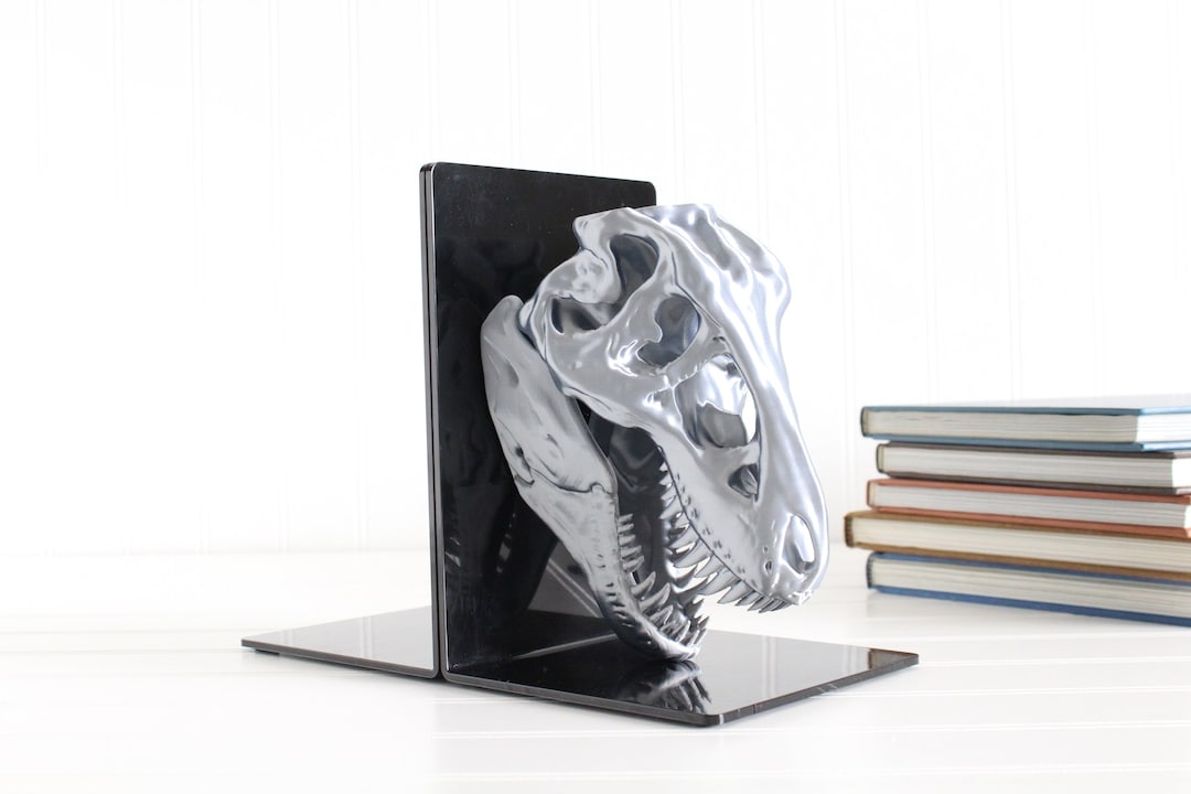 Dinosaur Skull Bookend, T-rex, Tyrannosaurus Rex, Fantasy Bookshelf ...