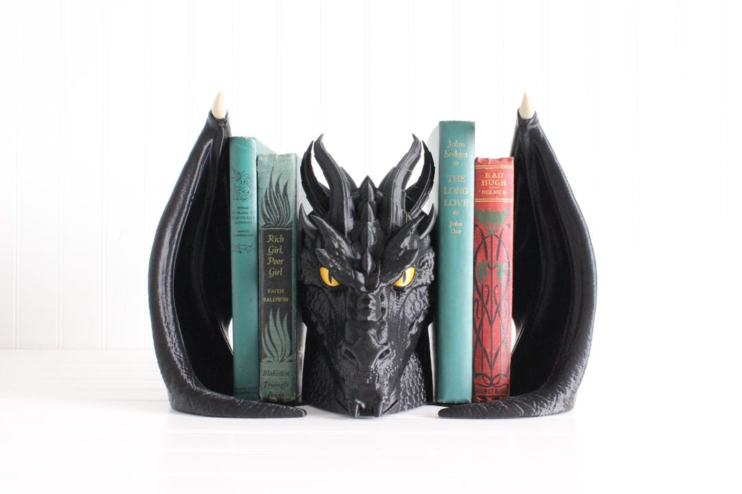 Dragon Bookends, Fourth Wing Bookshelf Decor, Bookish - Etsy
