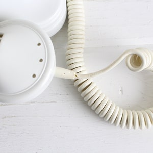 Vintage White Phone, Push Button Telephone, Grand Phone, PF Product ...