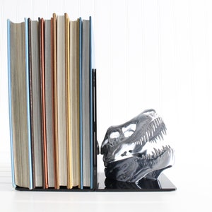 Dinosaur Bookend, T-rex Skull, Tyrannosaurus Rex, Bookshelf Decor, Gifts for Science Teachers ...