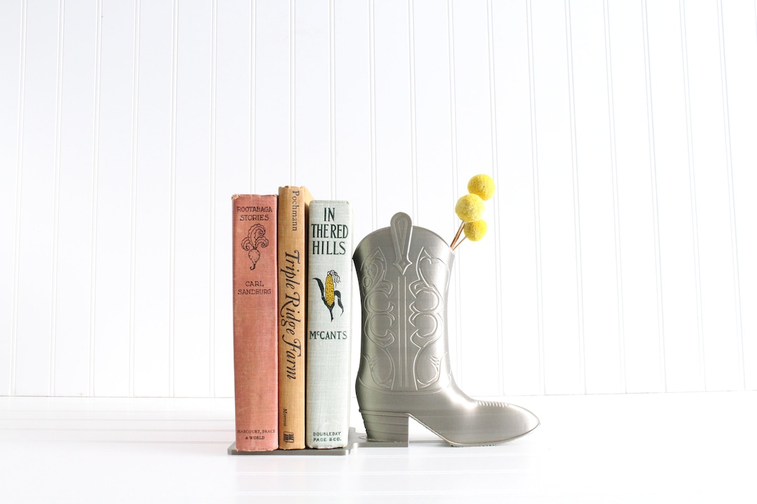 Cowboy Boot Bookend, Country Western Home Decor, Cowgirl Bookshelf - Etsy