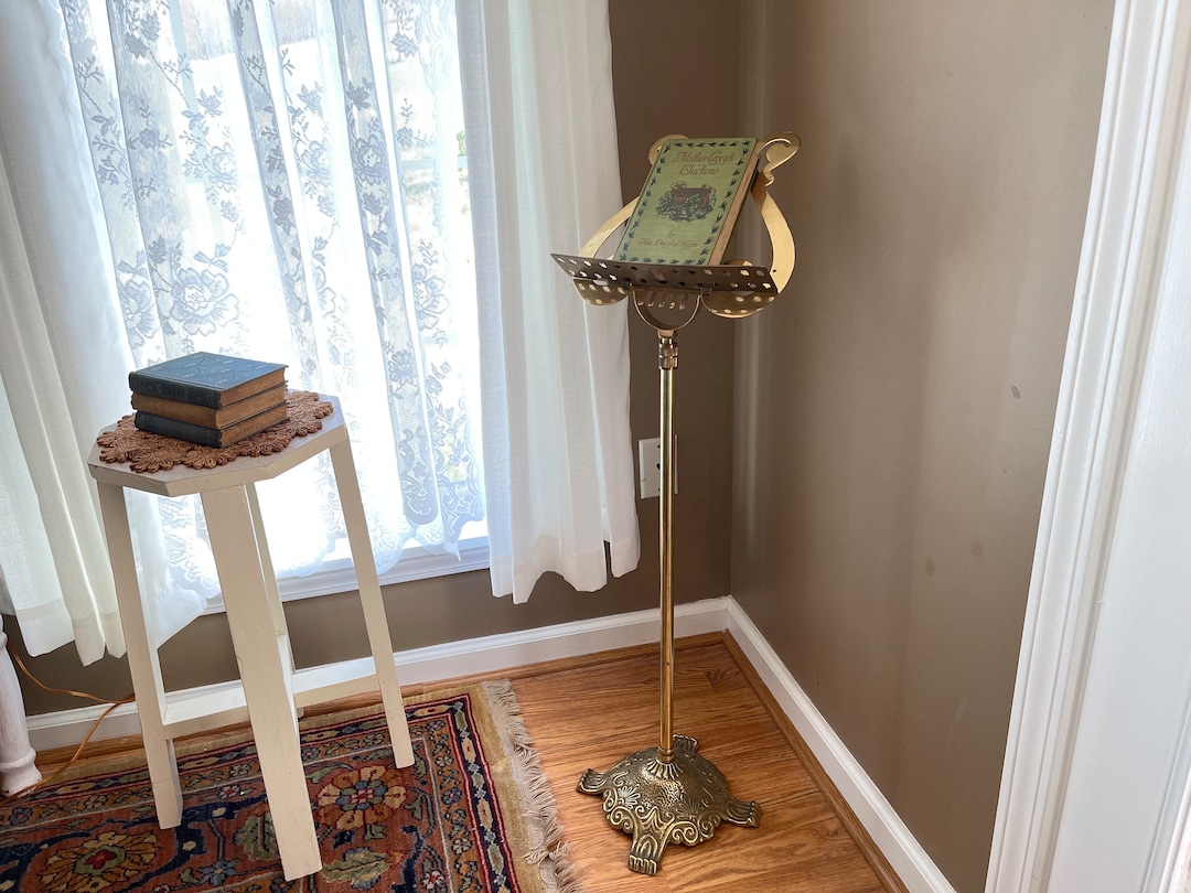 Vintage Brass Music Book Stand, Ornate Metal Music Book Stand ...