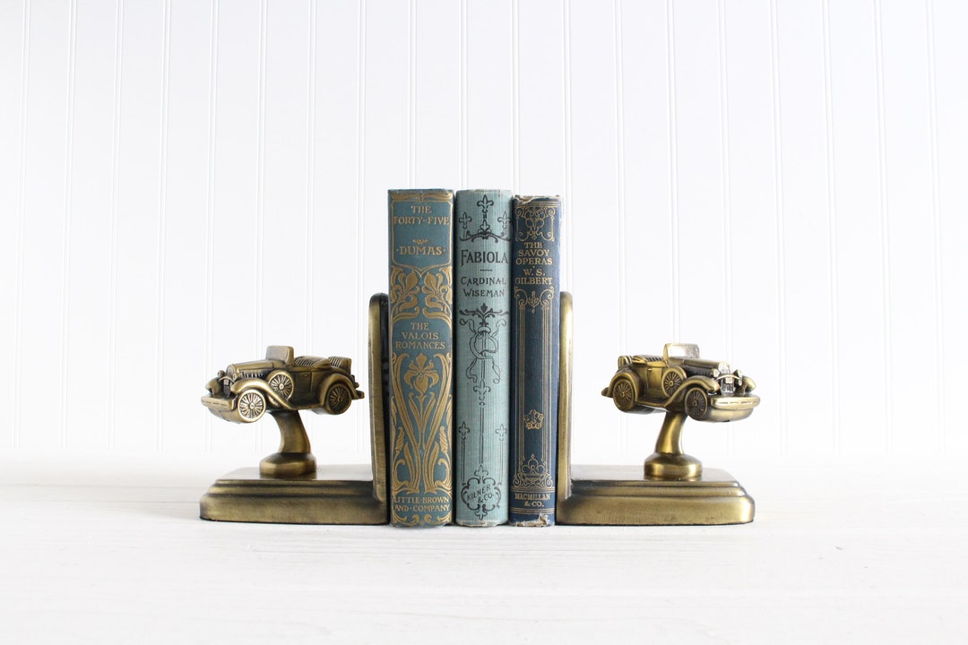 Vintage Brass Car Bookends Ford Model A Roadster - Etsy