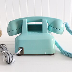 Vintage Light Blue Rotary Phone, Dial Telephone, 1960s Robin's Egg Blue ...