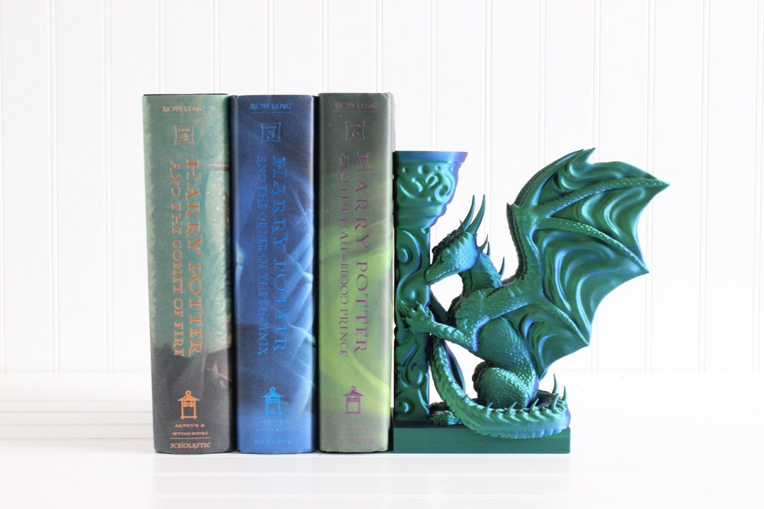 Dragon Bookend, Bookshelf Decor, 3D Print - Etsy