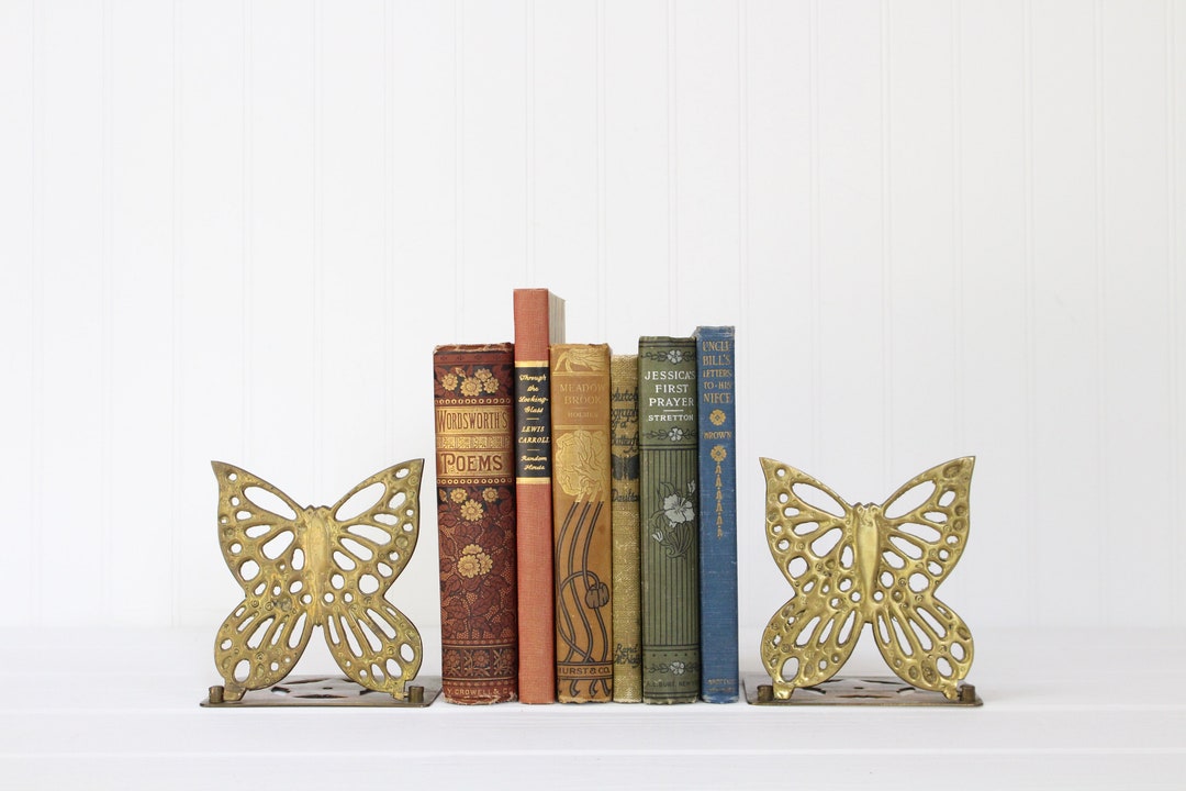 Vintage Brass Butterfly Bookends Butterflies Nursery Decor - Etsy