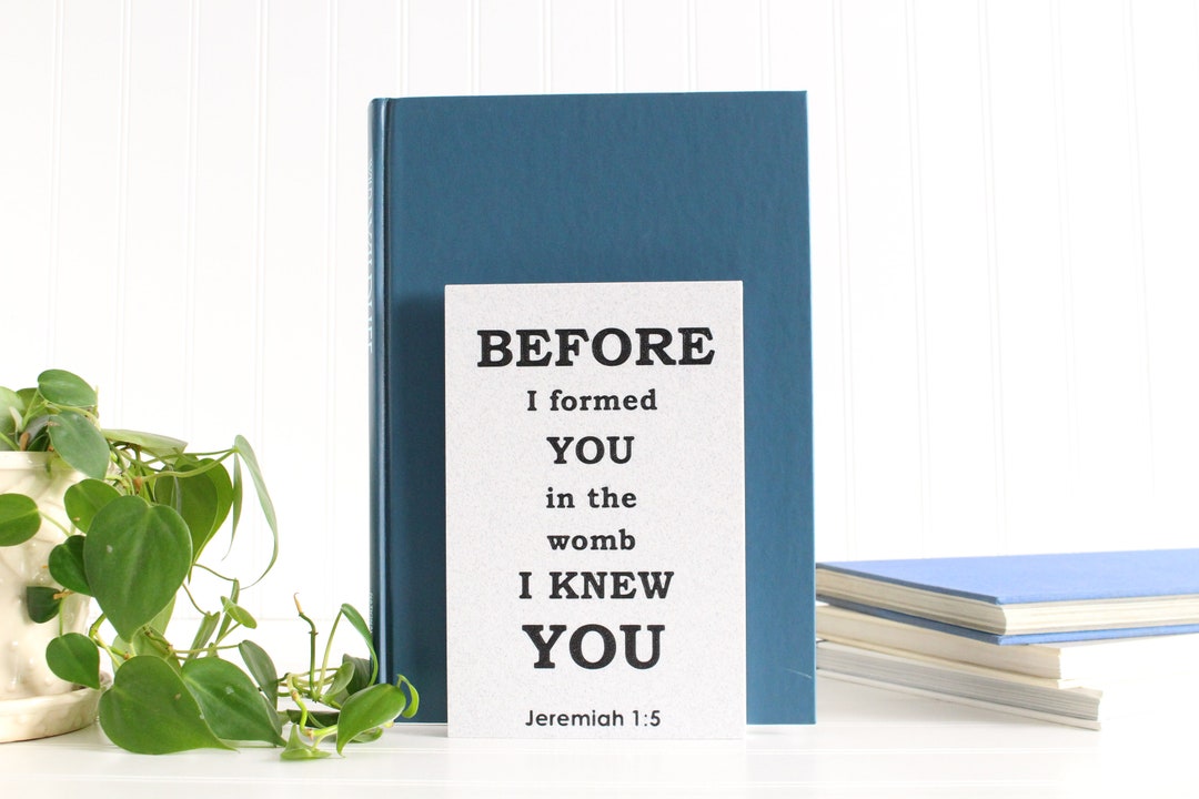 Bible Verse Nursery Decor, Before I Formed You in the Womb I Knew You ...