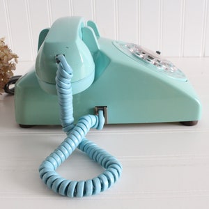 Vintage Light Blue Rotary Phone, Dial Telephone, 1960s Robin's Egg Blue ...