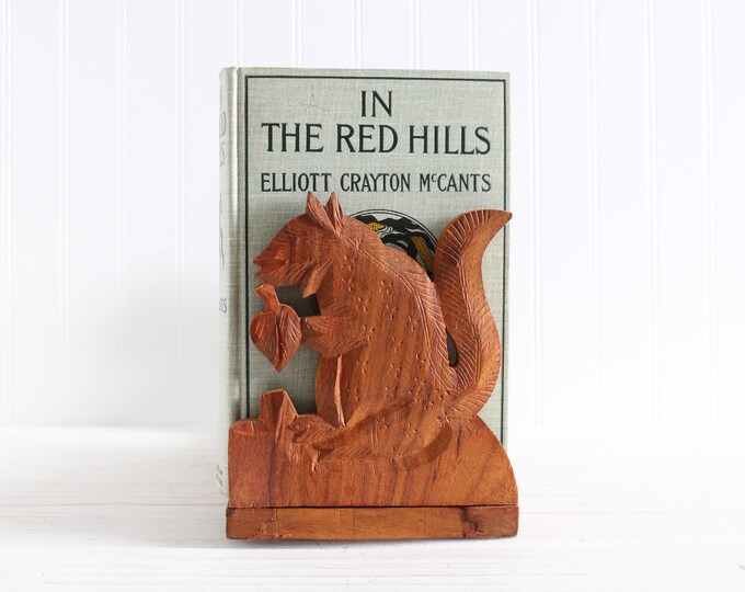 Vintage Wooden Book Rack, Expandable Book Rack, Hand Carved Wood ...