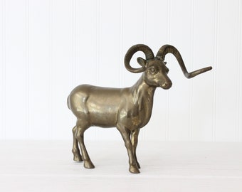 Brass Goat Figurine - Etsy