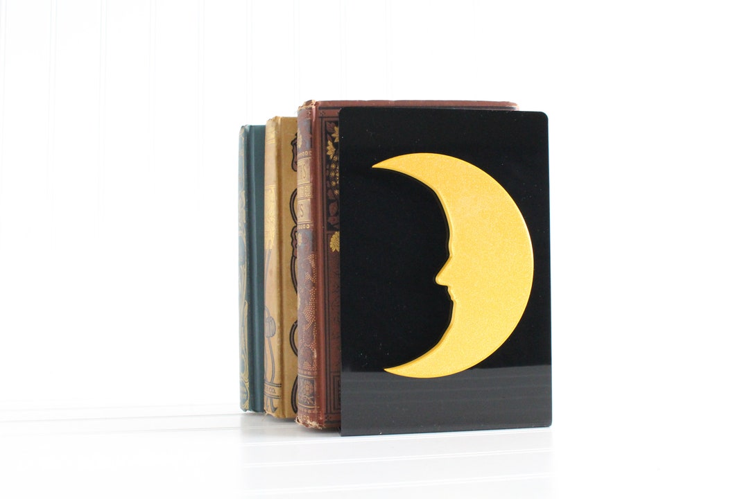 Sun and Moon Bookends Handmade Celestial Outerspace Space - Etsy