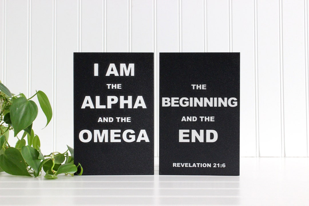Bible Verse Bookends I Am the Alpha and the Omega the - Etsy