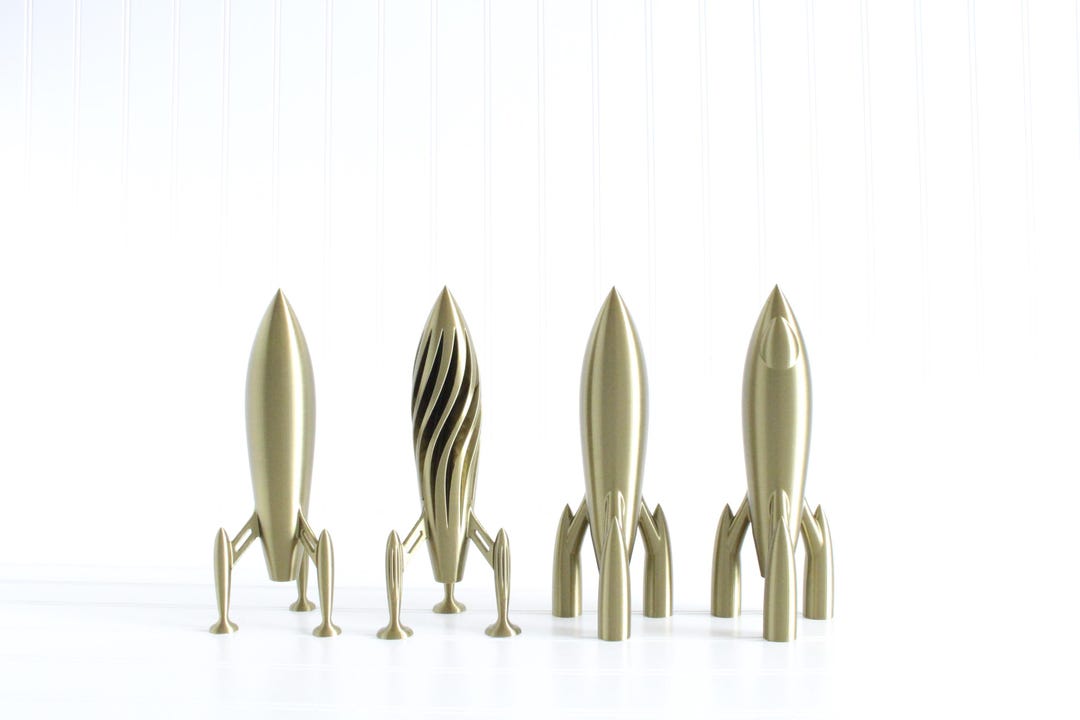 Rocket Ship Figurine, Spaceship - Etsy