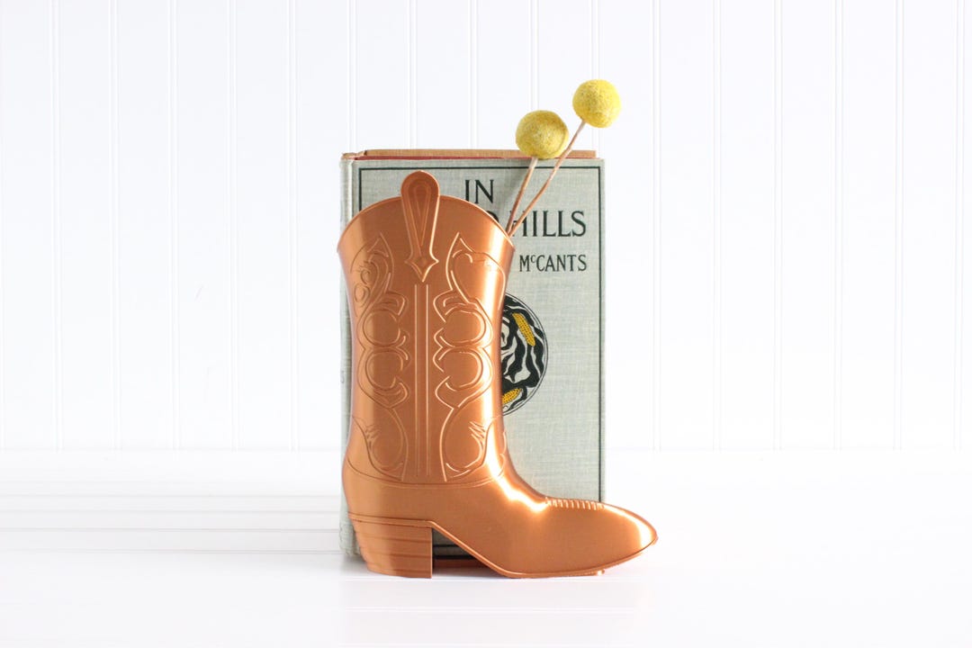Cowboy Boot Bookend, Country Western Home Decor, Cowgirl Bookshelf ...