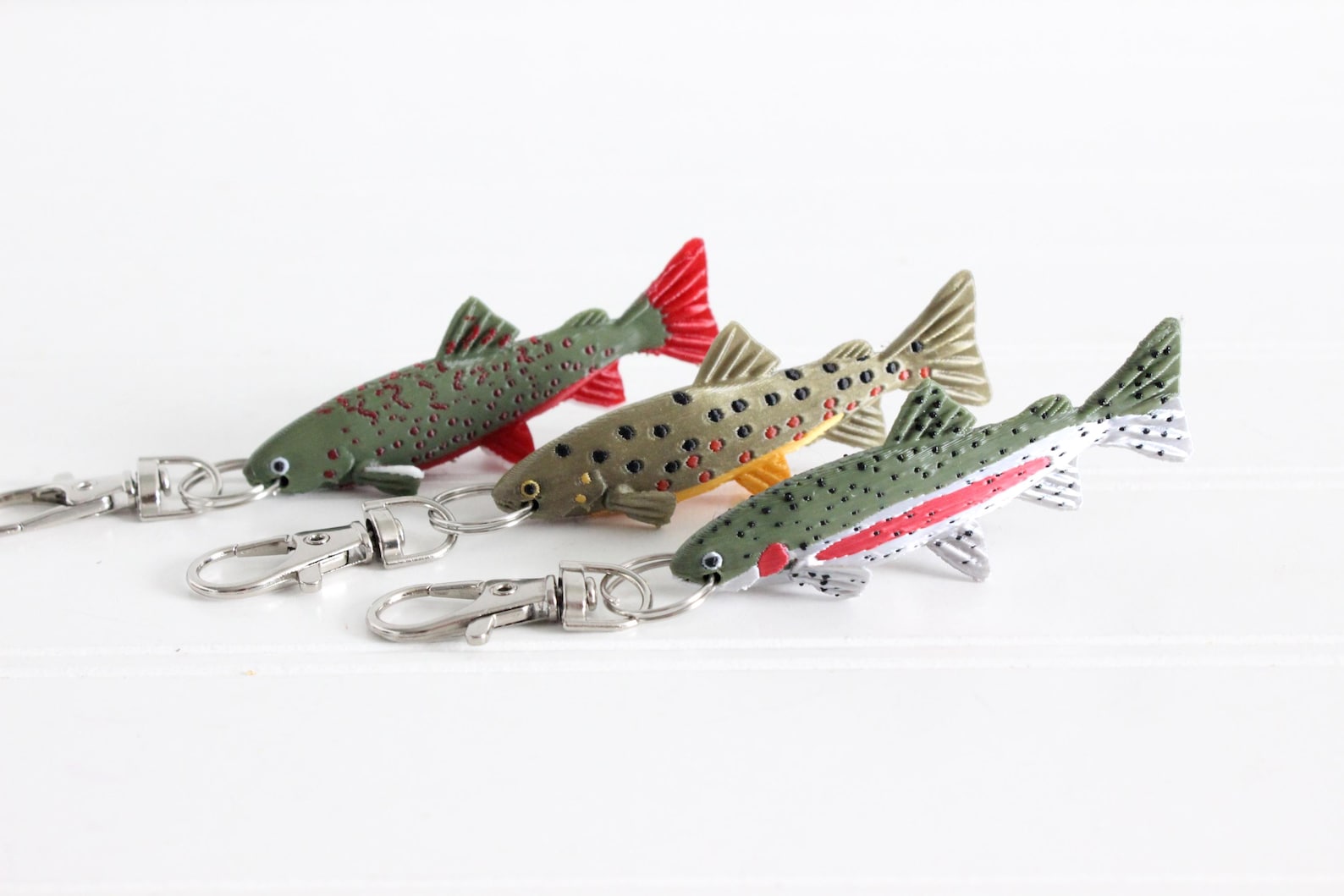 Fish Keychain - Bag Charms - Trout - Gifts for Dad - Fisherman - Etsy