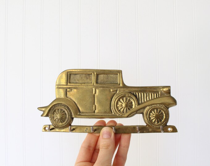 Vintage Brass Car Key Rack, Key Holder Wall Mount, Gifts for Dad, Gifts ...