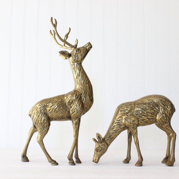 Gold Deer Figurines - Etsy