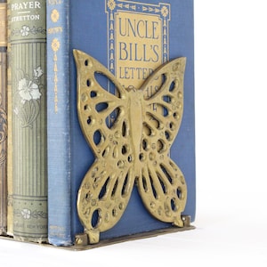Vintage Brass Butterfly Bookends, Butterflies, Nursery Decor or Girl's ...