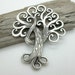 Large Silver Tree of Life Pendant, Tree of Life Swirl Pendant, Silver ...