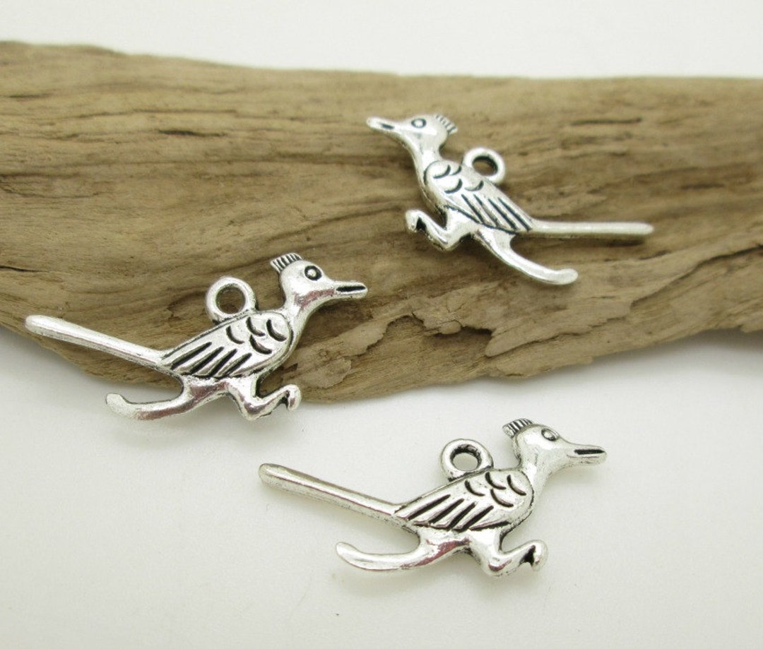 Roadrunner Charm, Bird Charm, Silver Roadrunner, Southwest Charm ...