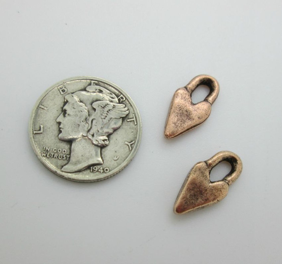 Antiqued Copper Rustic Heart Charm Nunn Designs Copper Heart - Etsy