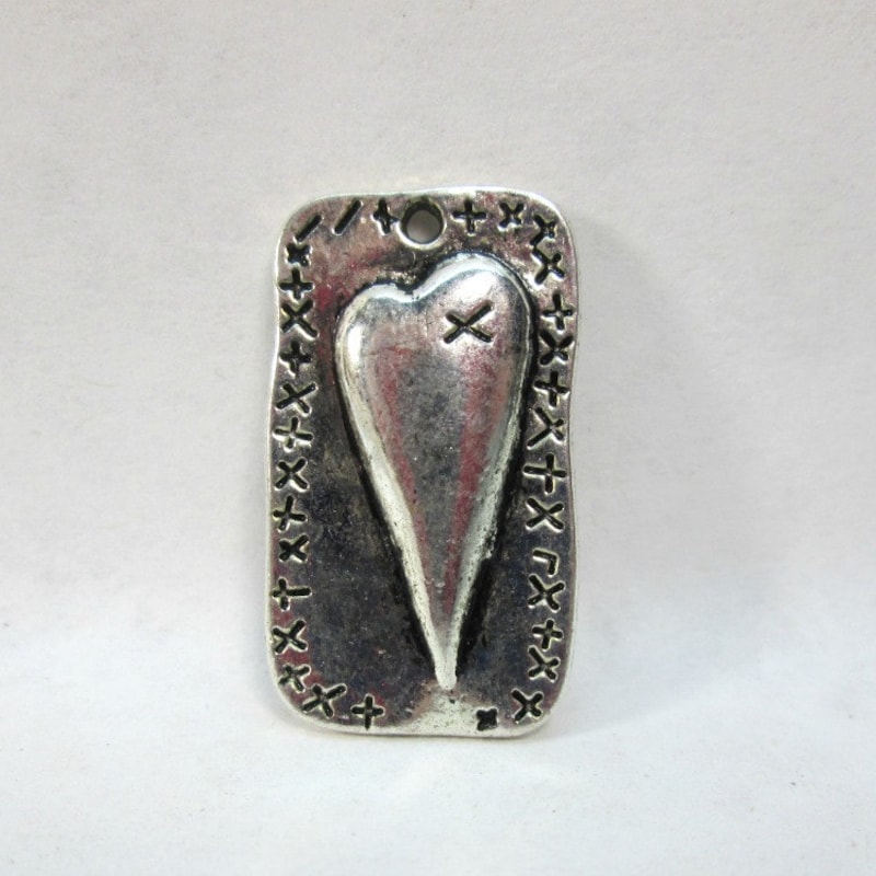 Small Pewter Hearts - Etsy