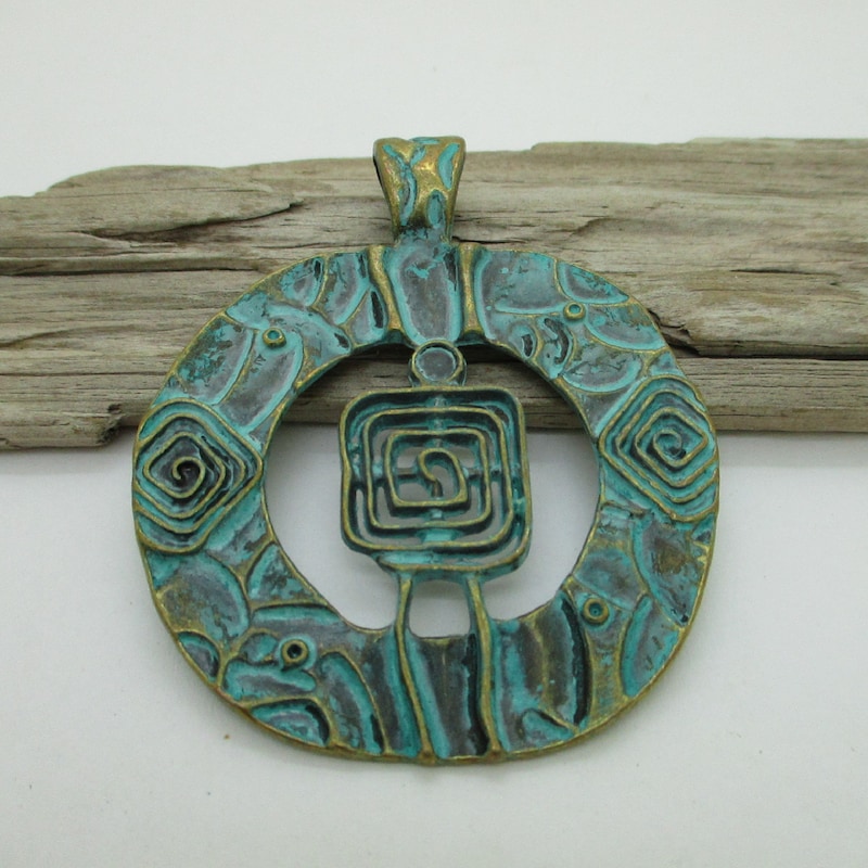 Large Metal Pendant - Etsy