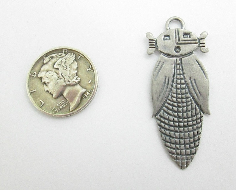 Tribal Corn Maiden Sterling Silver Pendant, 38x20mm (1) - Etsy
