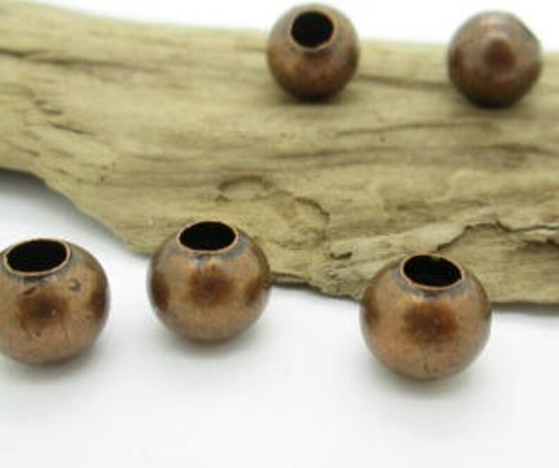 Round Copper Spacer Beads Antiqued Copper Bead 8mm Round - Etsy