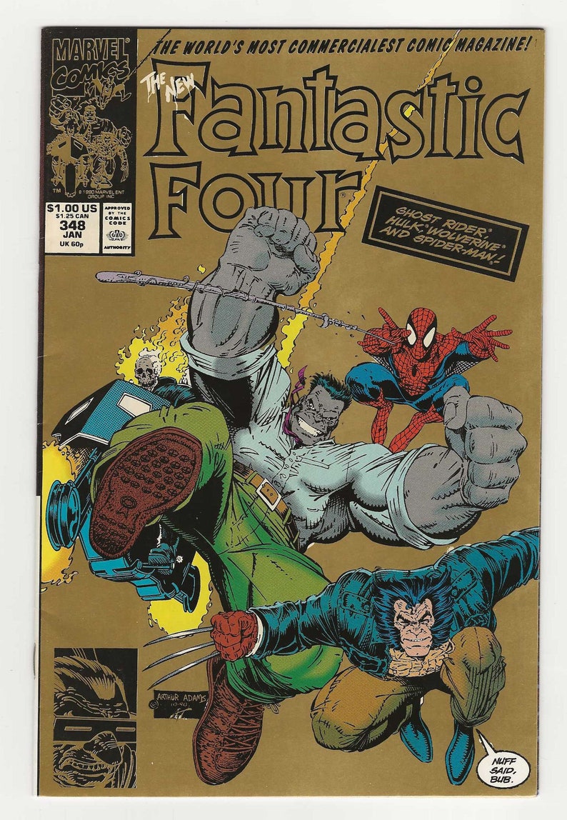 Fantastic Four Vol 1 348 Gold Cover Variant Copper Age - Etsy