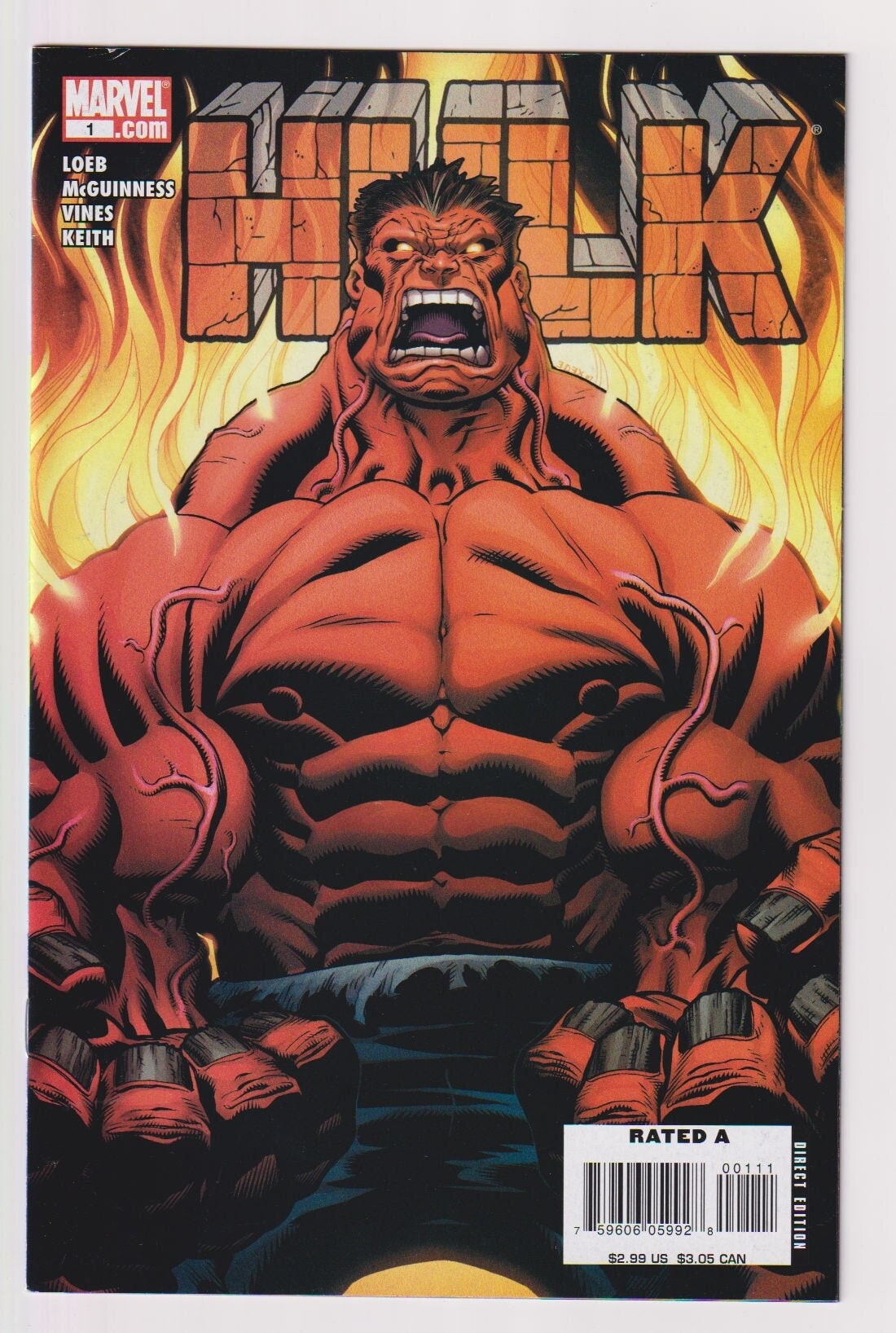 Red Hulk Comic Art