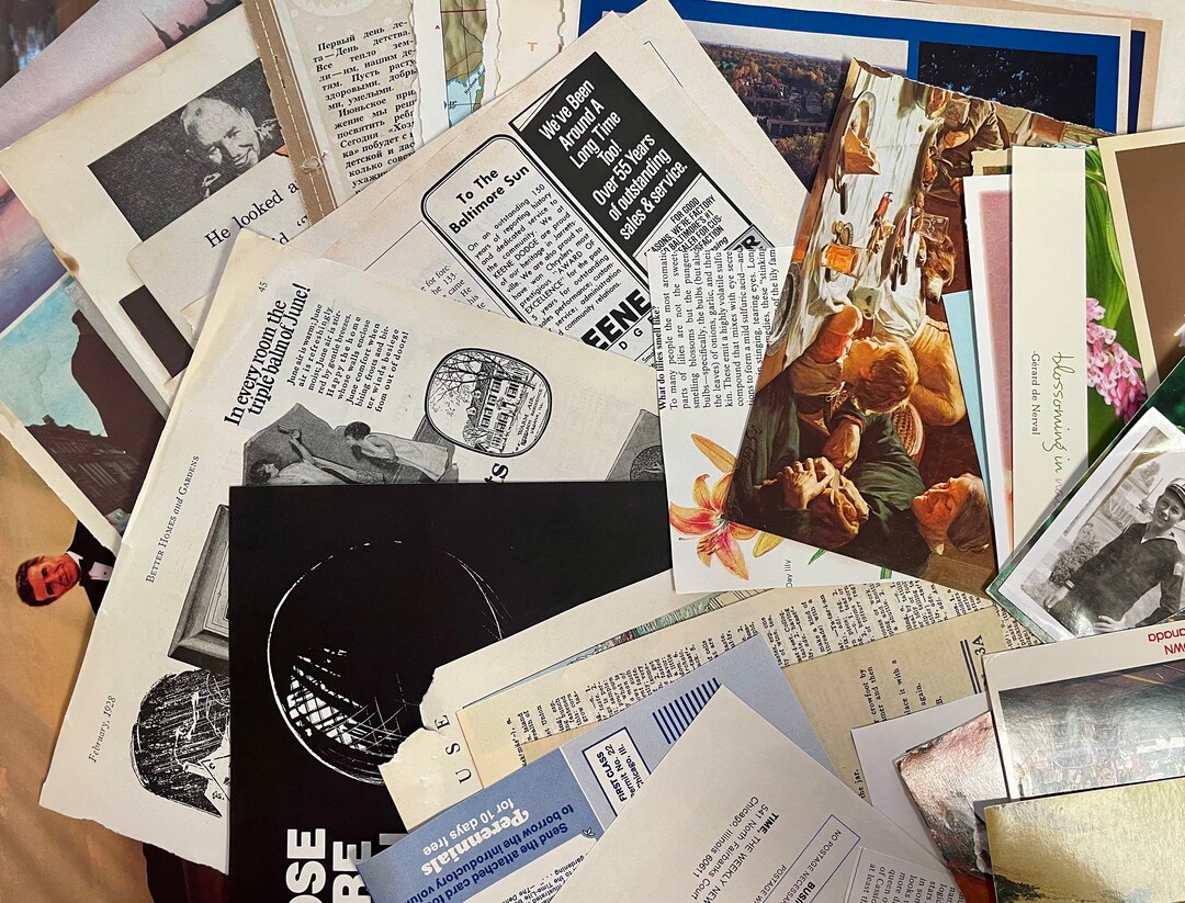 Vintage Ephemera Pack With 100 Items for Scrapbooks, Junk Journals, and ...