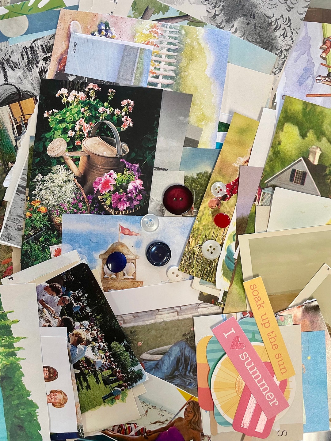 Vintage Ephemera Summer Theme Pack Over 100 Pieces for Junk Journals ...