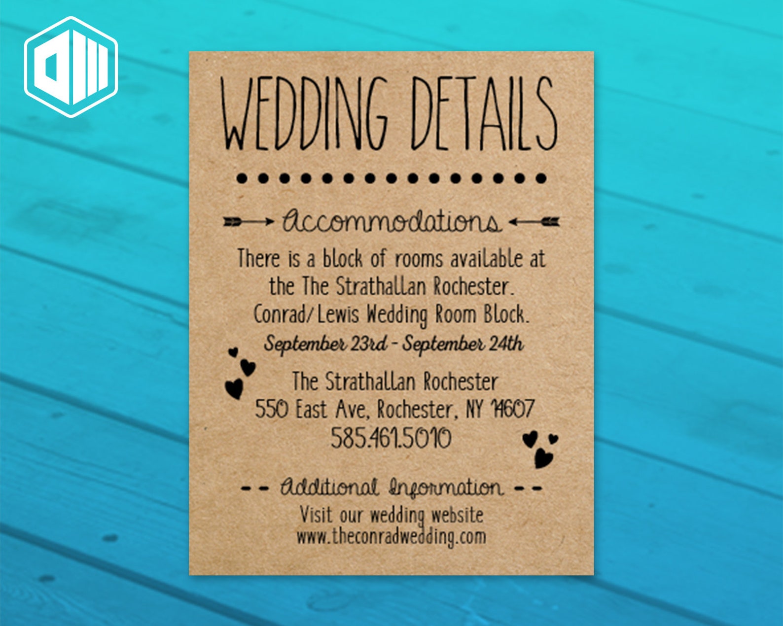 Printable Wedding Invitation Suite / Brown Craft Paper Wedding Invite ...
