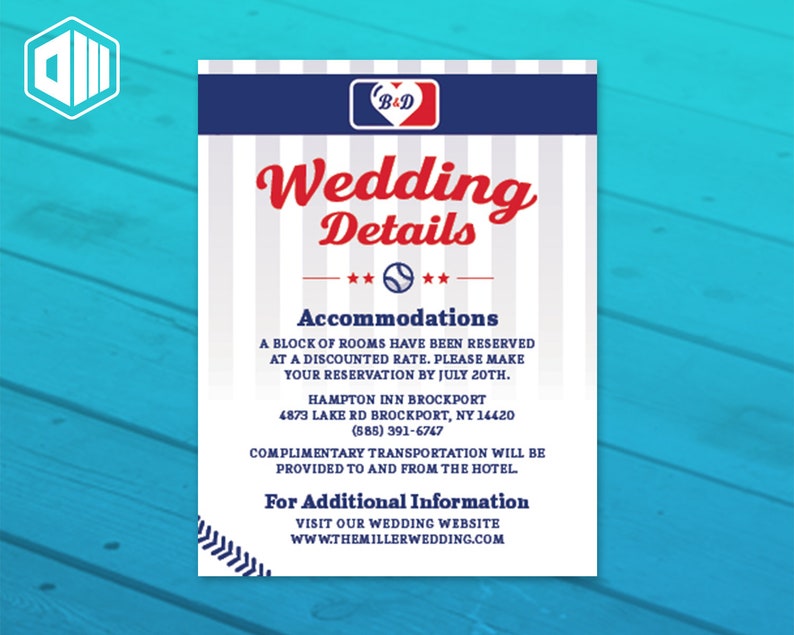 Printable Wedding Invitation Suite / Baseball Wedding Invite - Etsy
