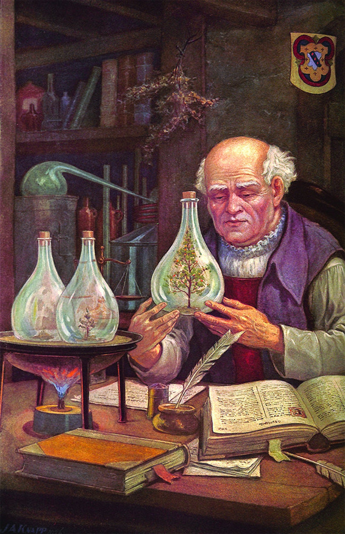 Paracelsus Performing the Experiment of Palingenesis Masonic - Etsy