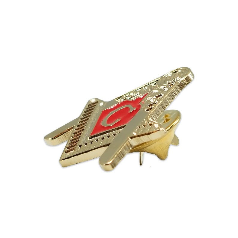 Fellowcraft Square & Compass Masonic Lapel Pin gold and - Etsy