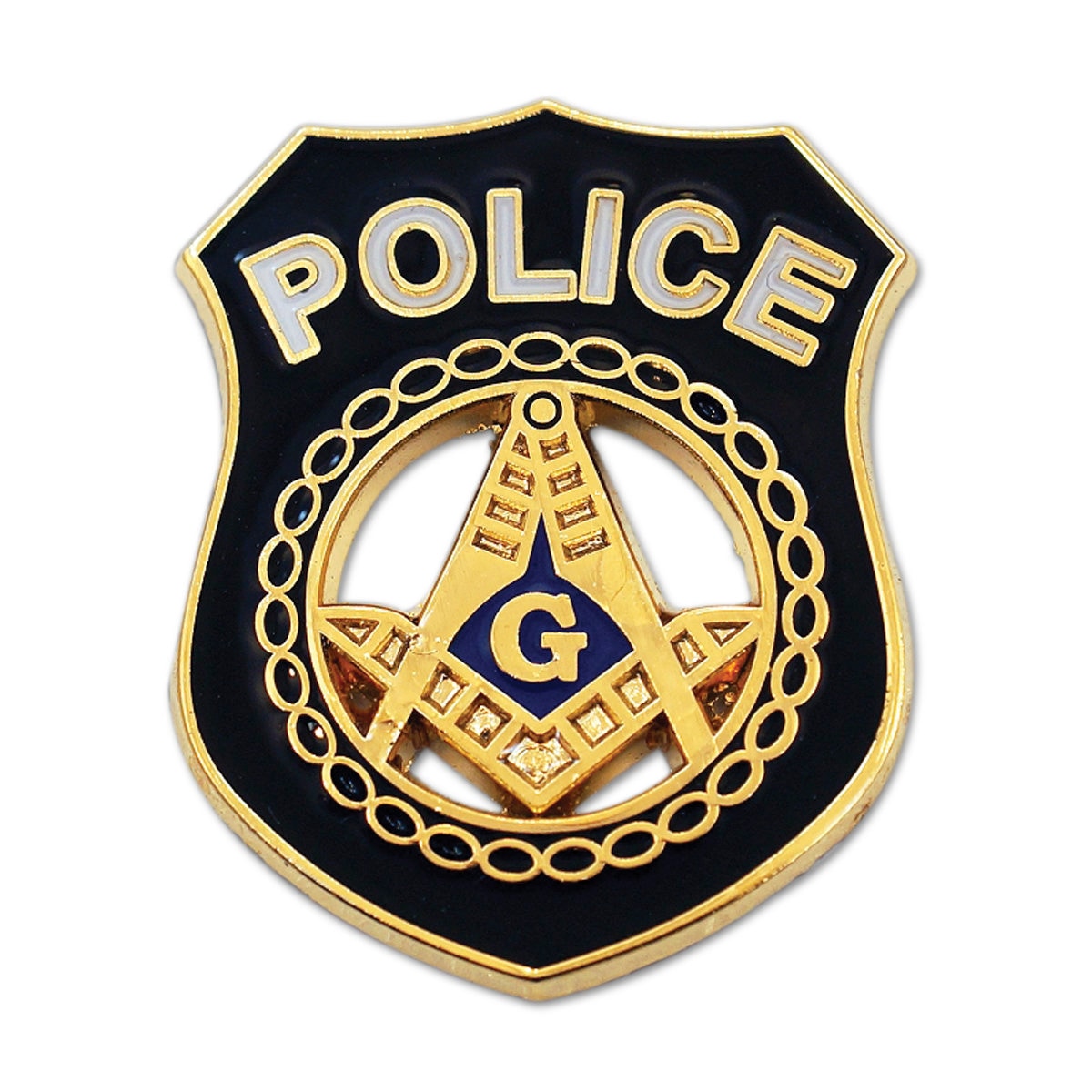 Masonic Police Badge Gold Freemason Lapel Pin | Etsy