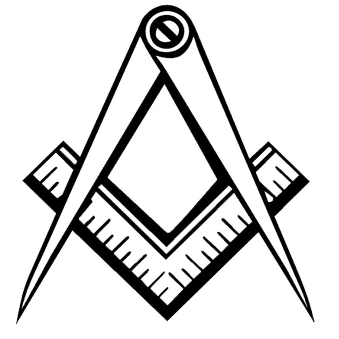 Clean Square & Compass Masonic Vinyl Decal TME-EMB-D-01007 - Etsy