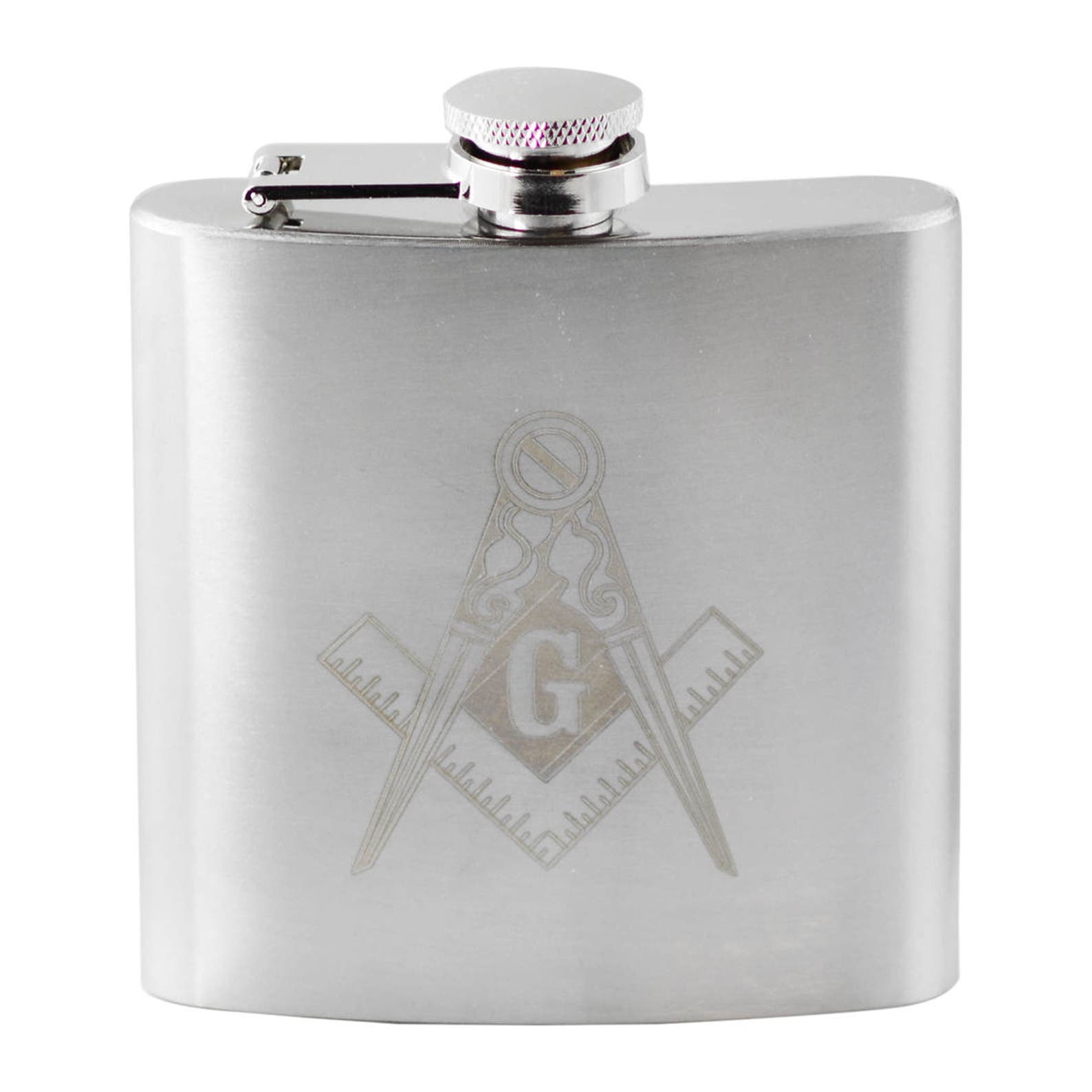Laser Engraved Square & Compass Masonic Flask 6 Oz. | Etsy