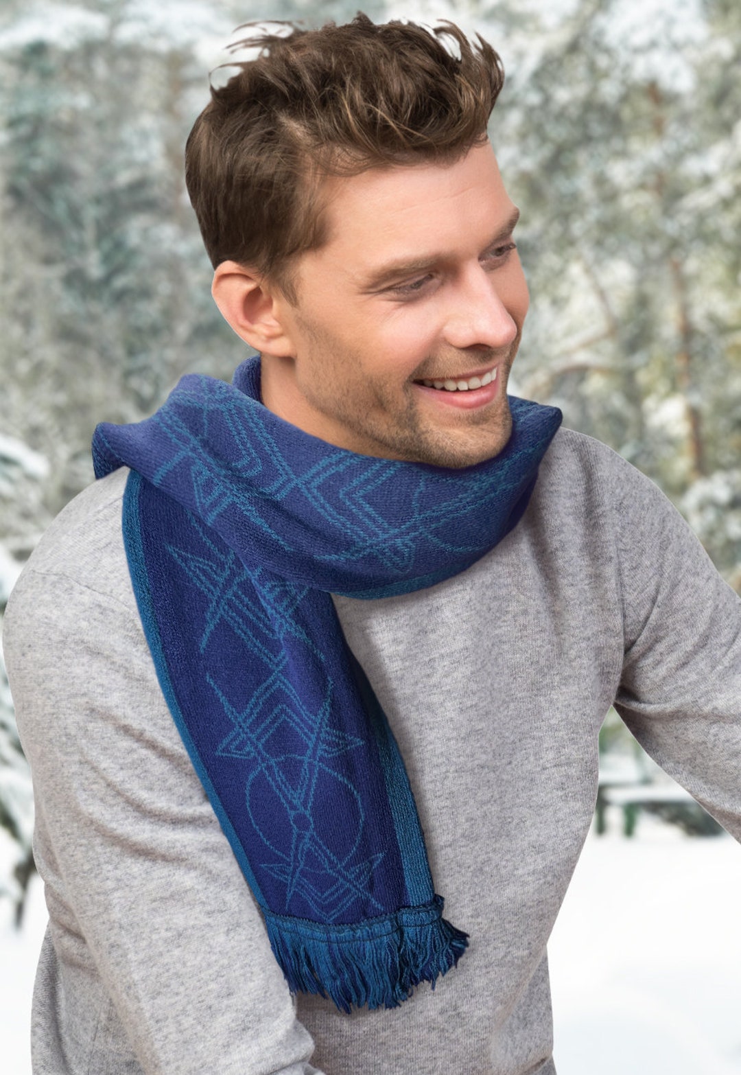 Square and Compass Pattern Masonic Scarf-tme-app-scf-00004 - Etsy