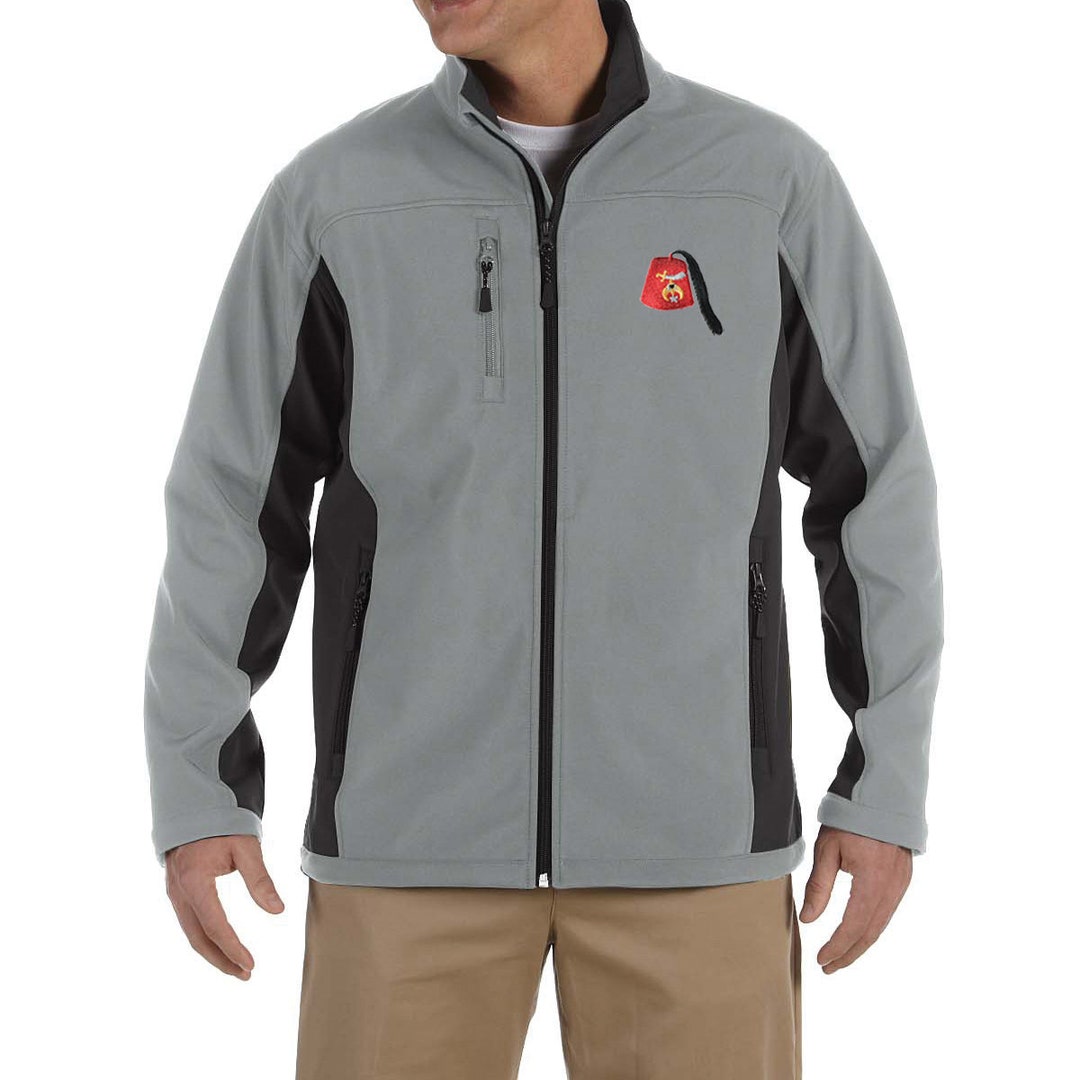 Shriner Fez Embroidered Masonic Men's Soft Shell Jacket TME-APP-ESJ ...