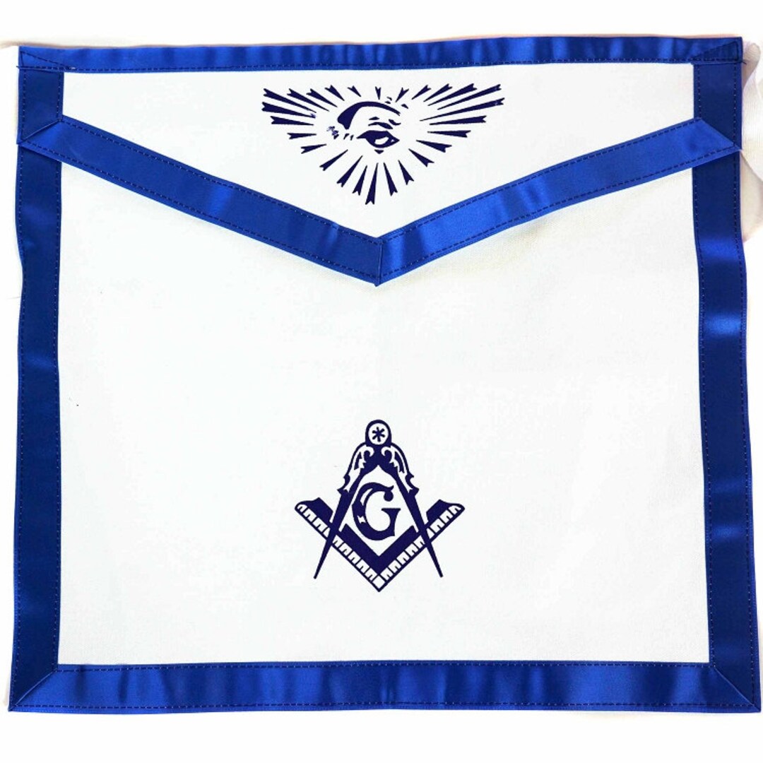 Master Mason Cloth Duck Cotton Masonic Apron blue & White TME-APR-B ...