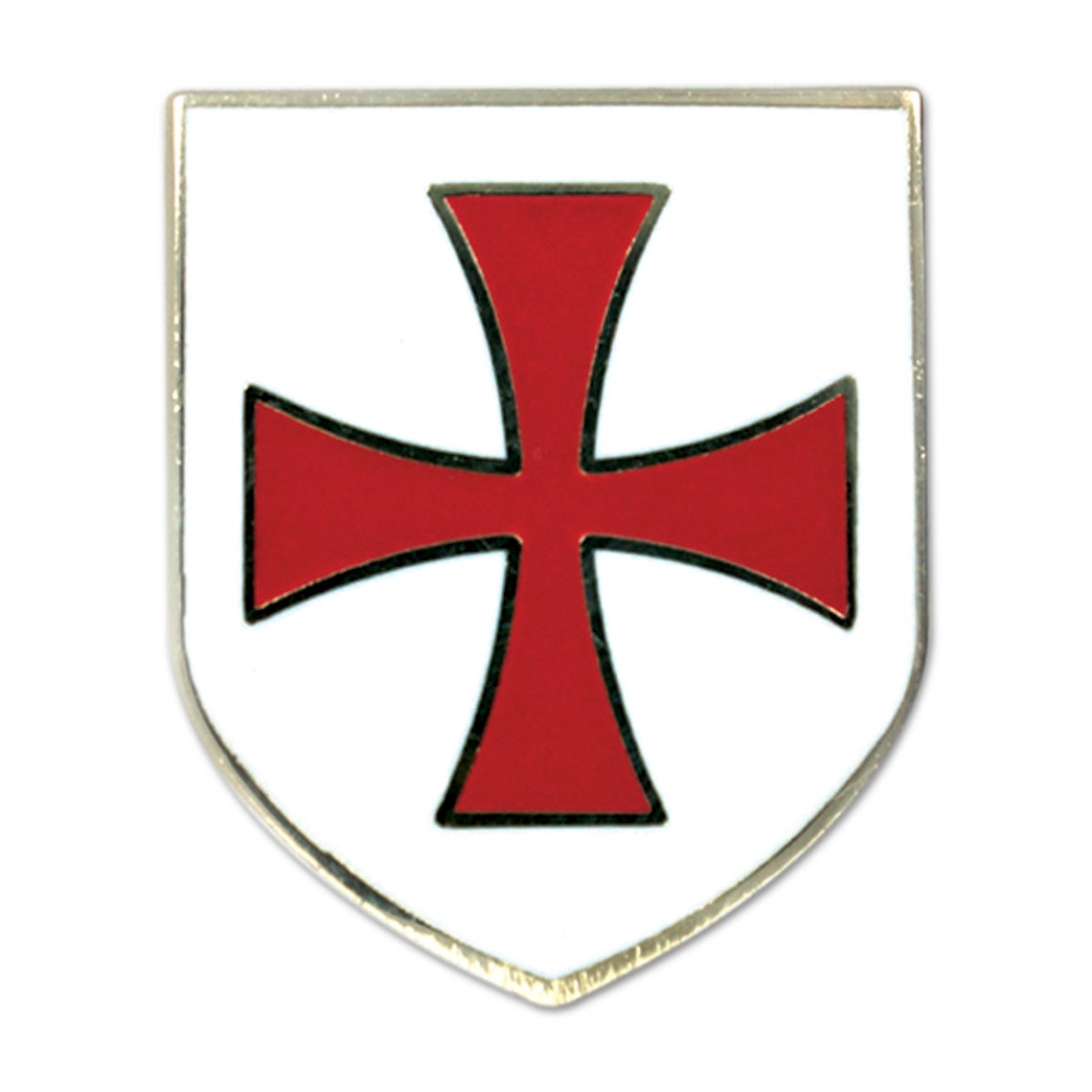 Knights Templar Crusader Red Cross White Shield Masonic Lapel - Etsy