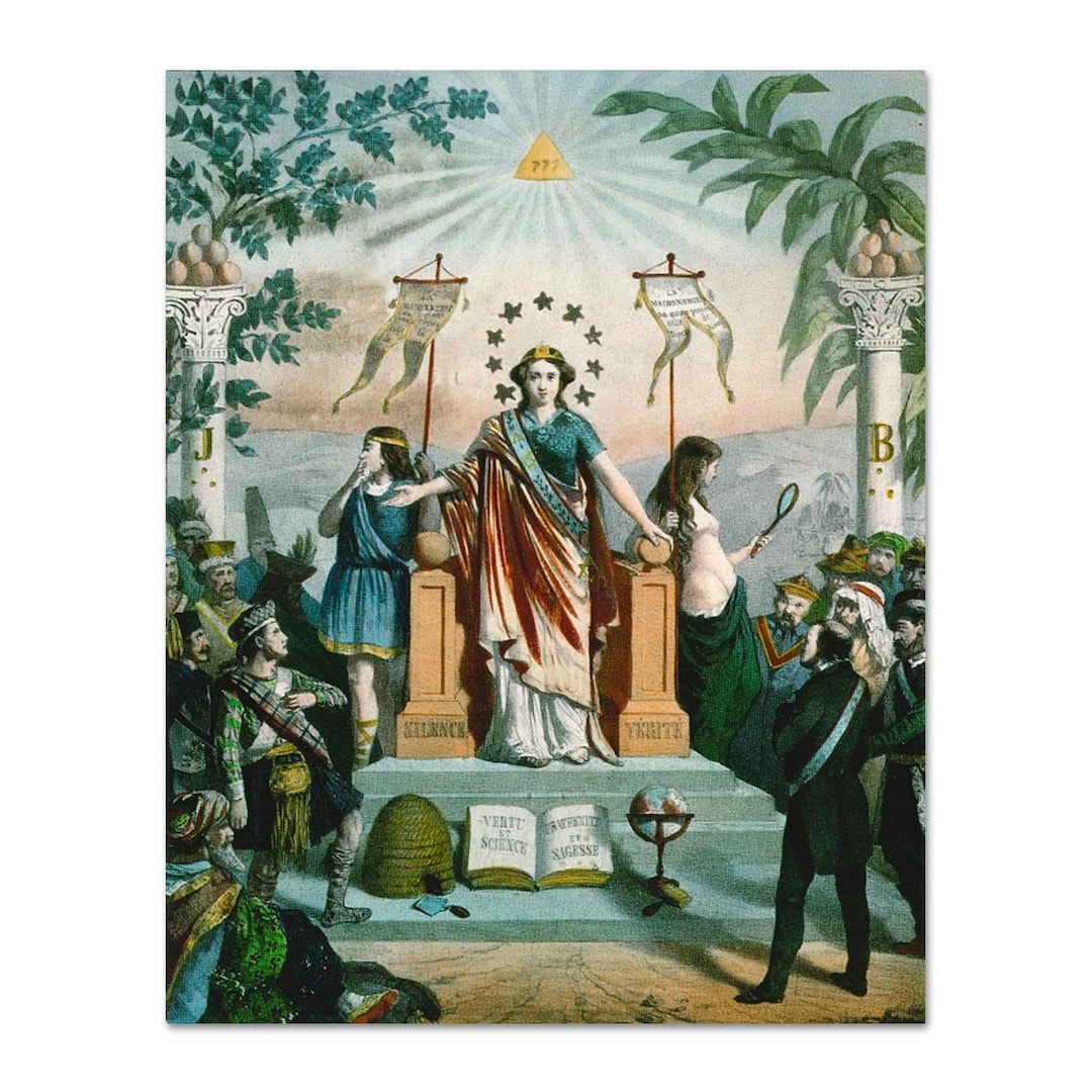 Freemasonry Instructing the People Masonic Postcard - Etsy