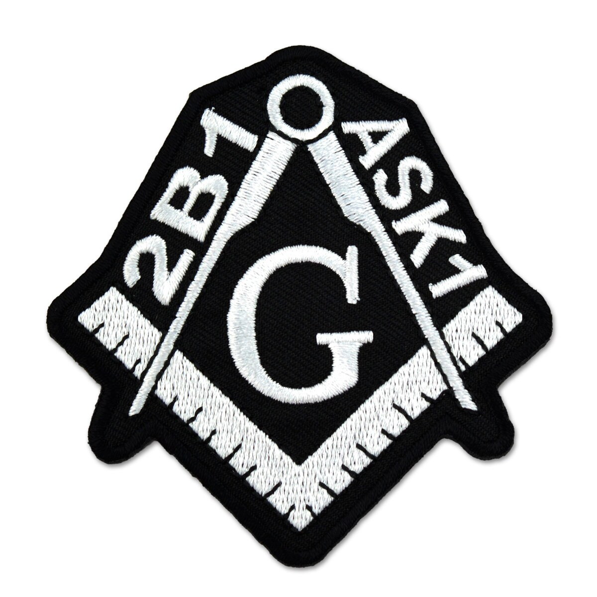 2B1 ASK1 Square & Compass Embroidered Masonic Patch black - Etsy