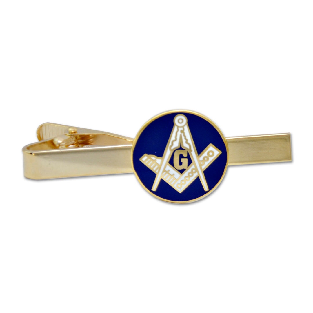 Square & Compass Masonic Tie Clip blue and Gold2 1/4 Wide TME-JWL-C ...