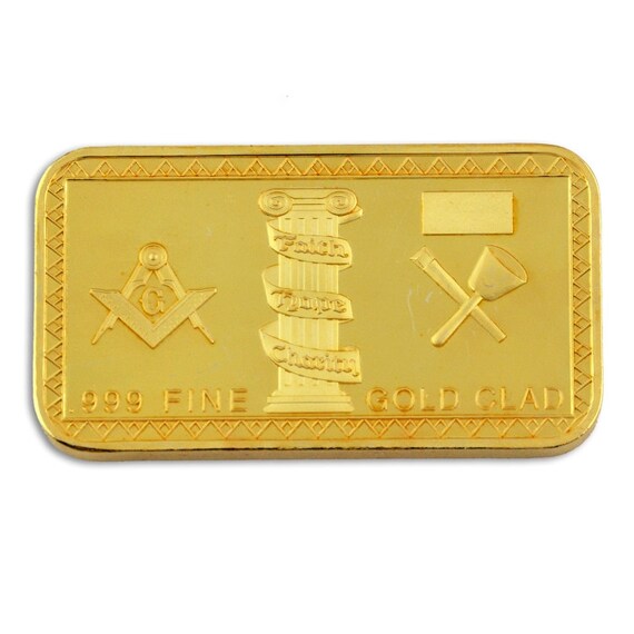 - TME-GIF-C-00008 A Brotherhood of Man Masonic Coin - Blue & Gold 2 ...