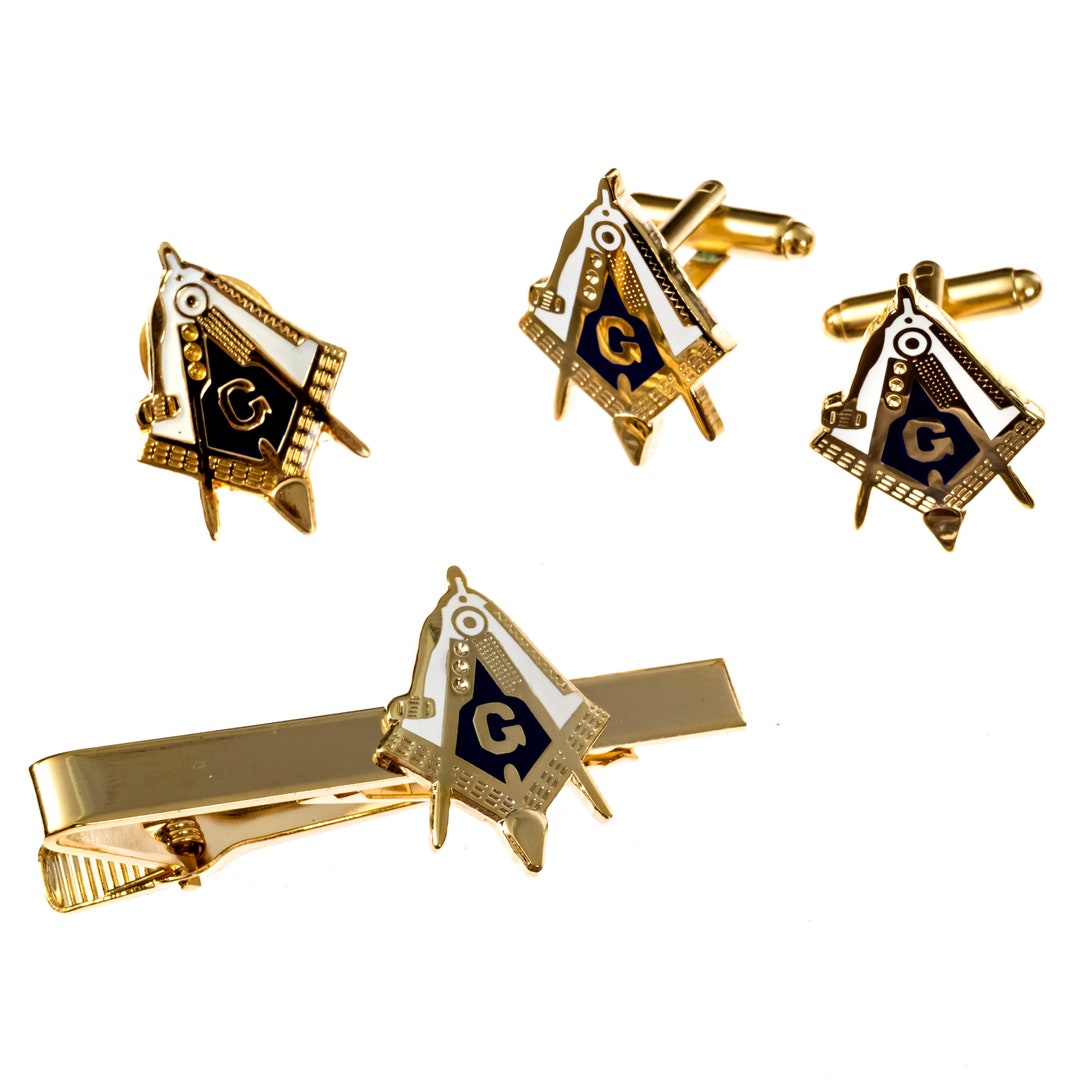 Working Tools Square & Compass Lapel Pin Tie Bar Cufflink - Etsy